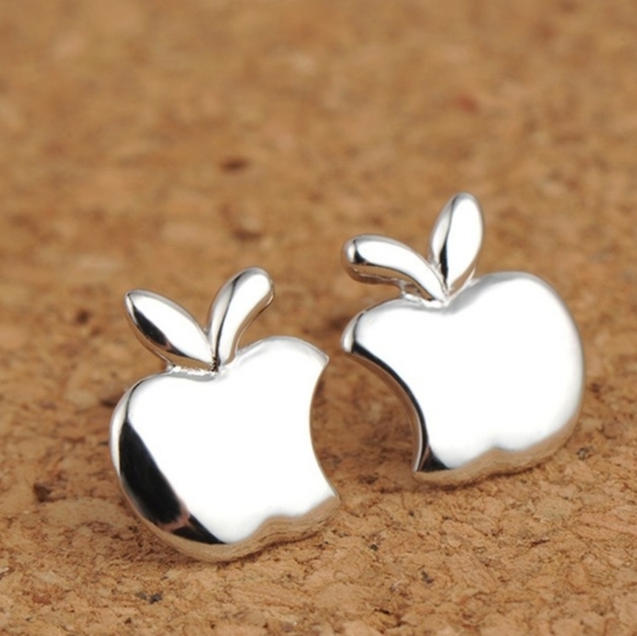 925 Sterling silver | Jewelry | 925 Sterling Silver Bitten Apple Stud ...